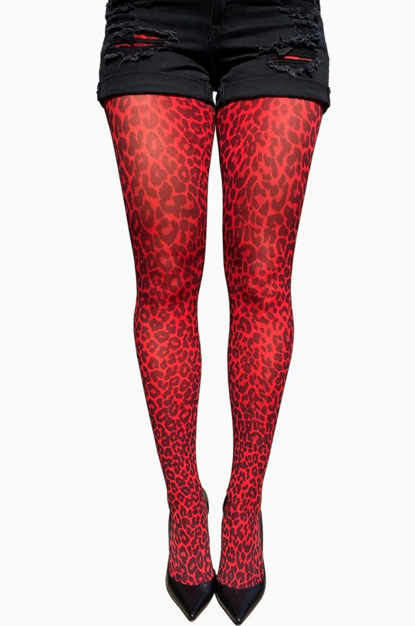 Malka Chic Red Leopard Tights - Essential Elements – Essential Elements ...